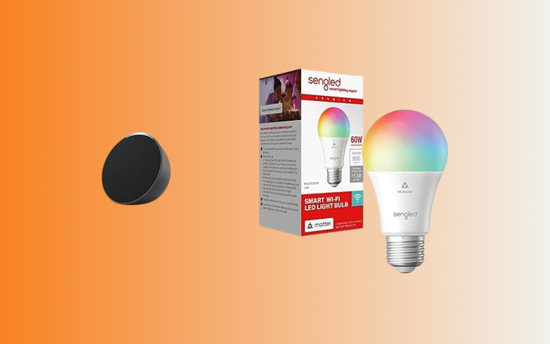 58% Savings On Amazon Echo Pop With Sengled Matter Smart Bulb
